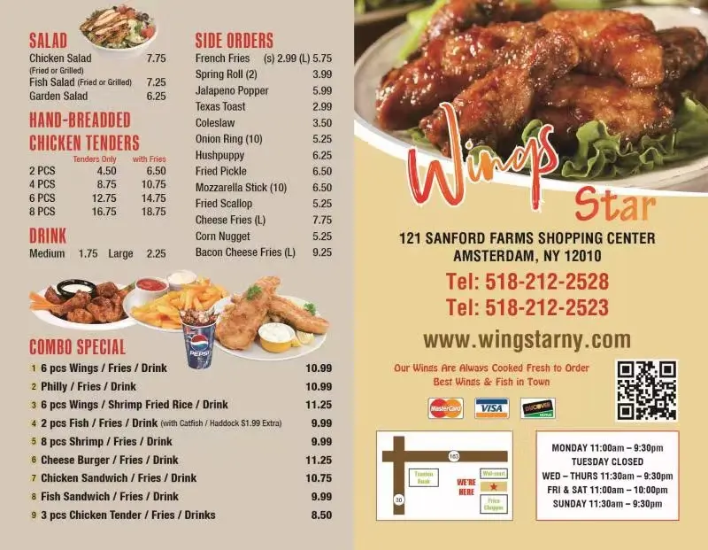 Wing Star - American Traditional Restaurant｜Online Order｜Amsterdam｜NY
